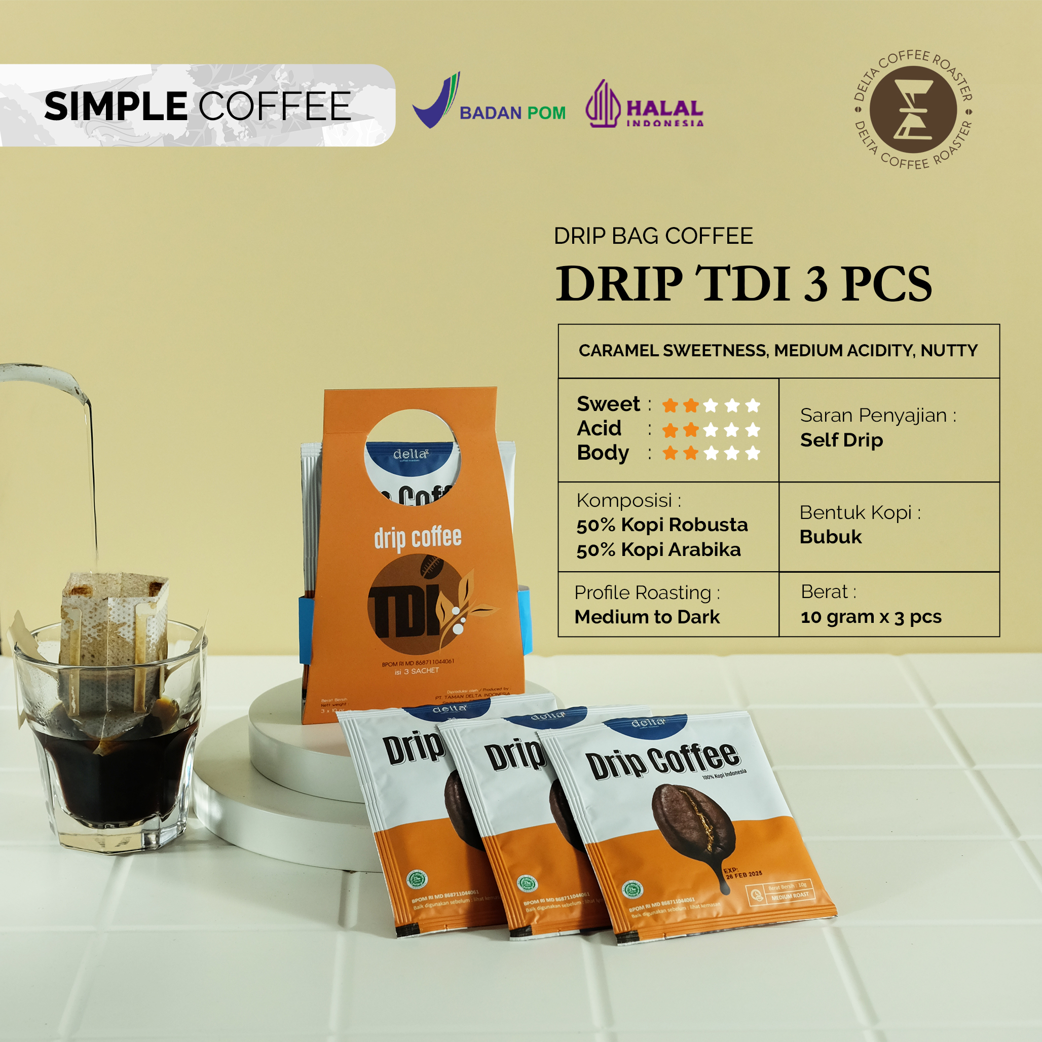 Drip Bag Coffee 3 Sachet Kemasan Praktis | Lazada Indonesia