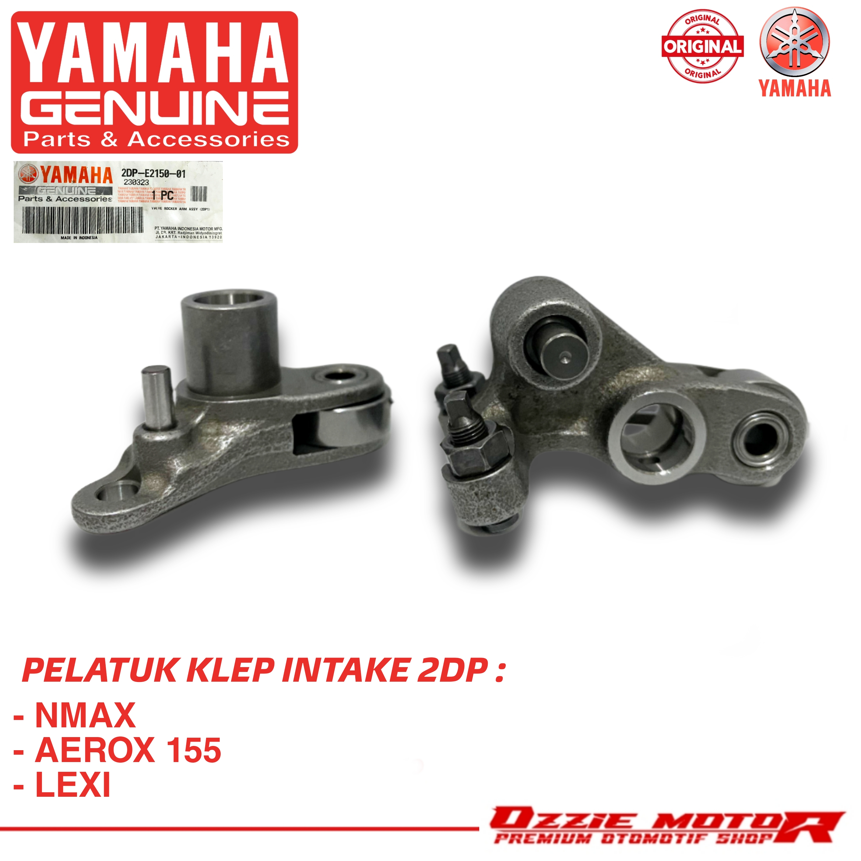 YAMAHA GENUINE PARTS PELATUK KLEP ROCKER ARM INTAKE & EXHAUST AEROX 155 LEXI 125 2DP E2160 ...