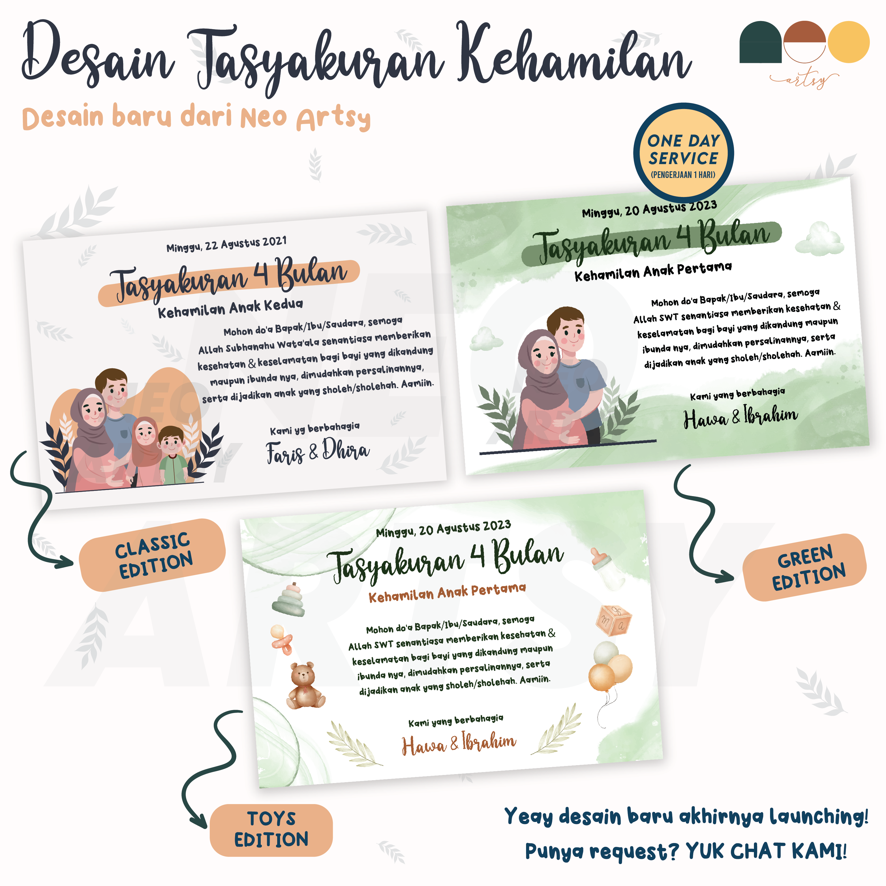 Stiker Kartu Syukuran Kehamilan 4 Bulan / 4 Bulanan / 7 Bulanan - Part ...