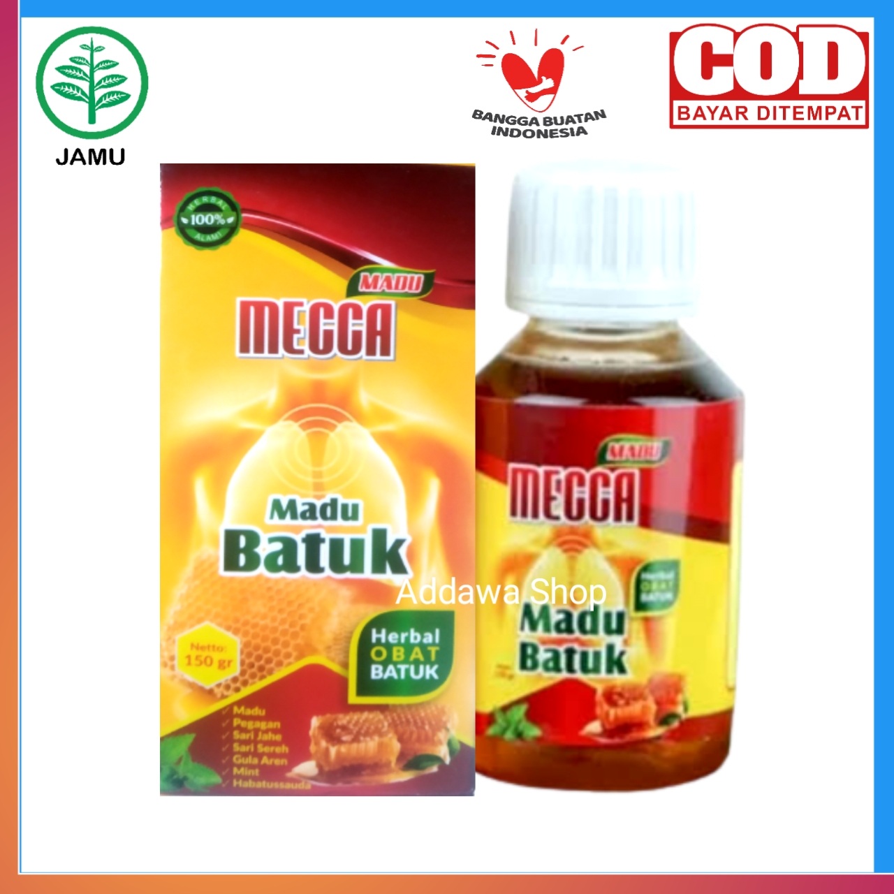 Madu Batuk Plus Habbatussauda Mint Mecca 150gr (Obat Batuk Herbal Anak ...