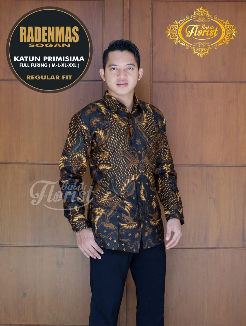 Radenmas Sogan / Kemeja Batik Dasar Hitam / Kemeja Batik Pria / Batik ... Radenmas Sogan / Kemeja Batik Dasar Hitam / Kemeja Batik Pria / Batik ...