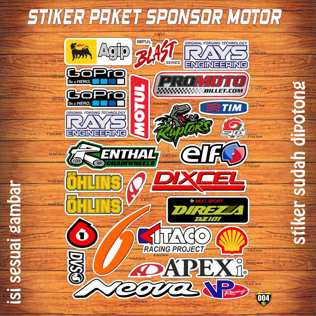 Stiker Keren untuk Motor Helm Mobil Sponsor Brand Keren | Lazada Indonesia