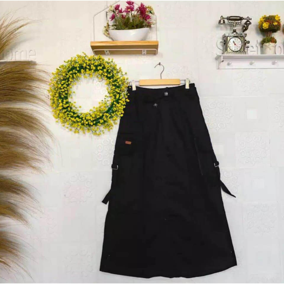 Rok Span Chargo chinos Wanita Terbaru 2021//Rok Chinos span chargo//Rok chargo Panjang Szaku ...