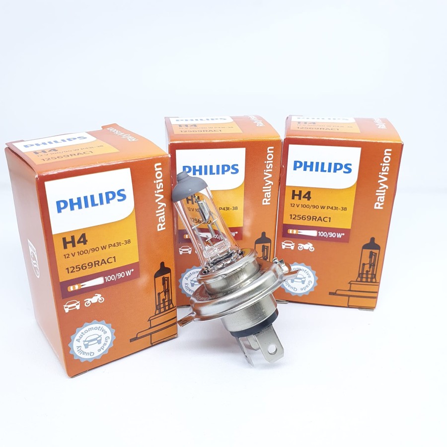 Bohlam Lampu Halogen Mobil Philips H4 12V 100W-90W ORIGINAL | Lazada ...