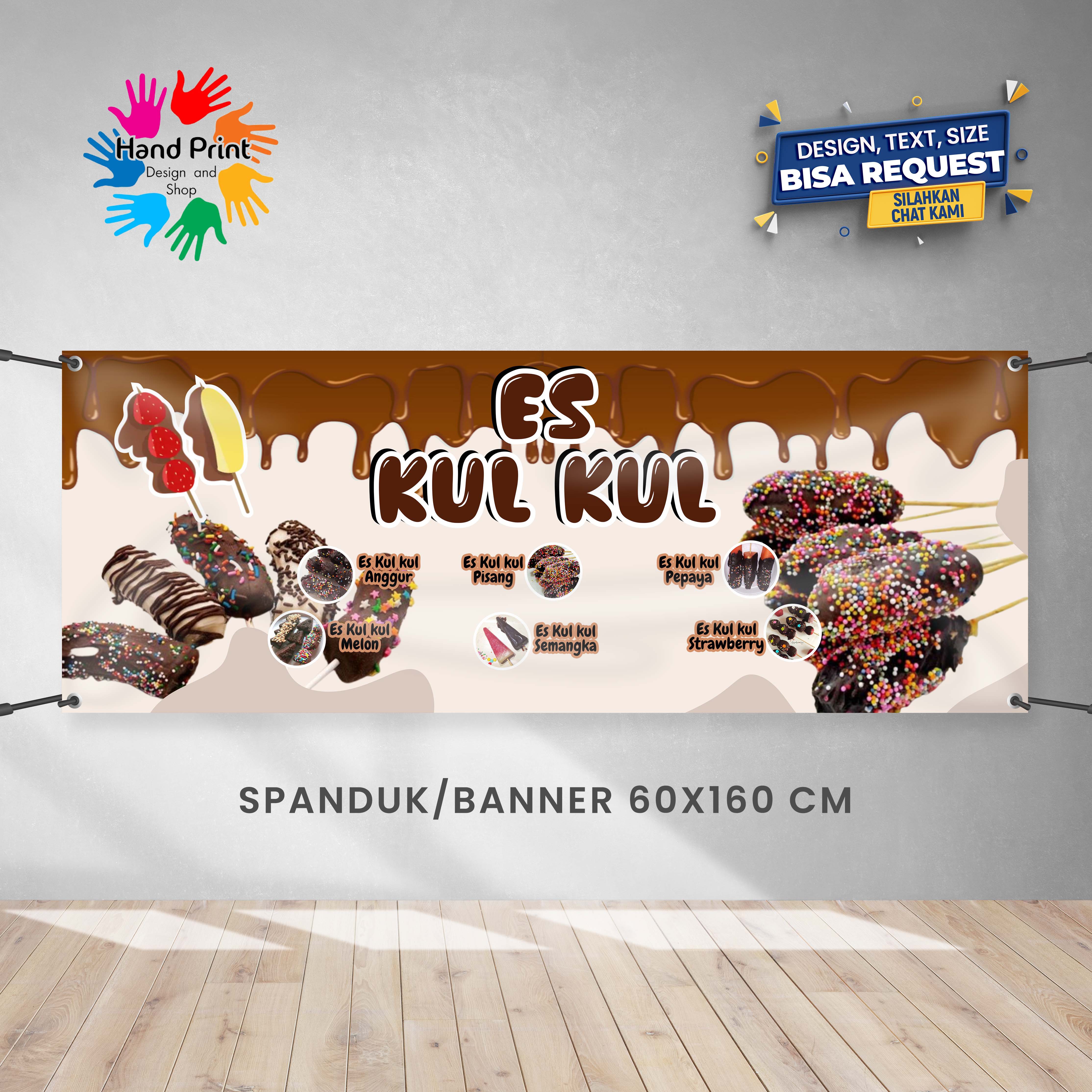 Spanduk Banner Es Kul Kul Buah Coklat Warna Krem Makanan & Minuman ...