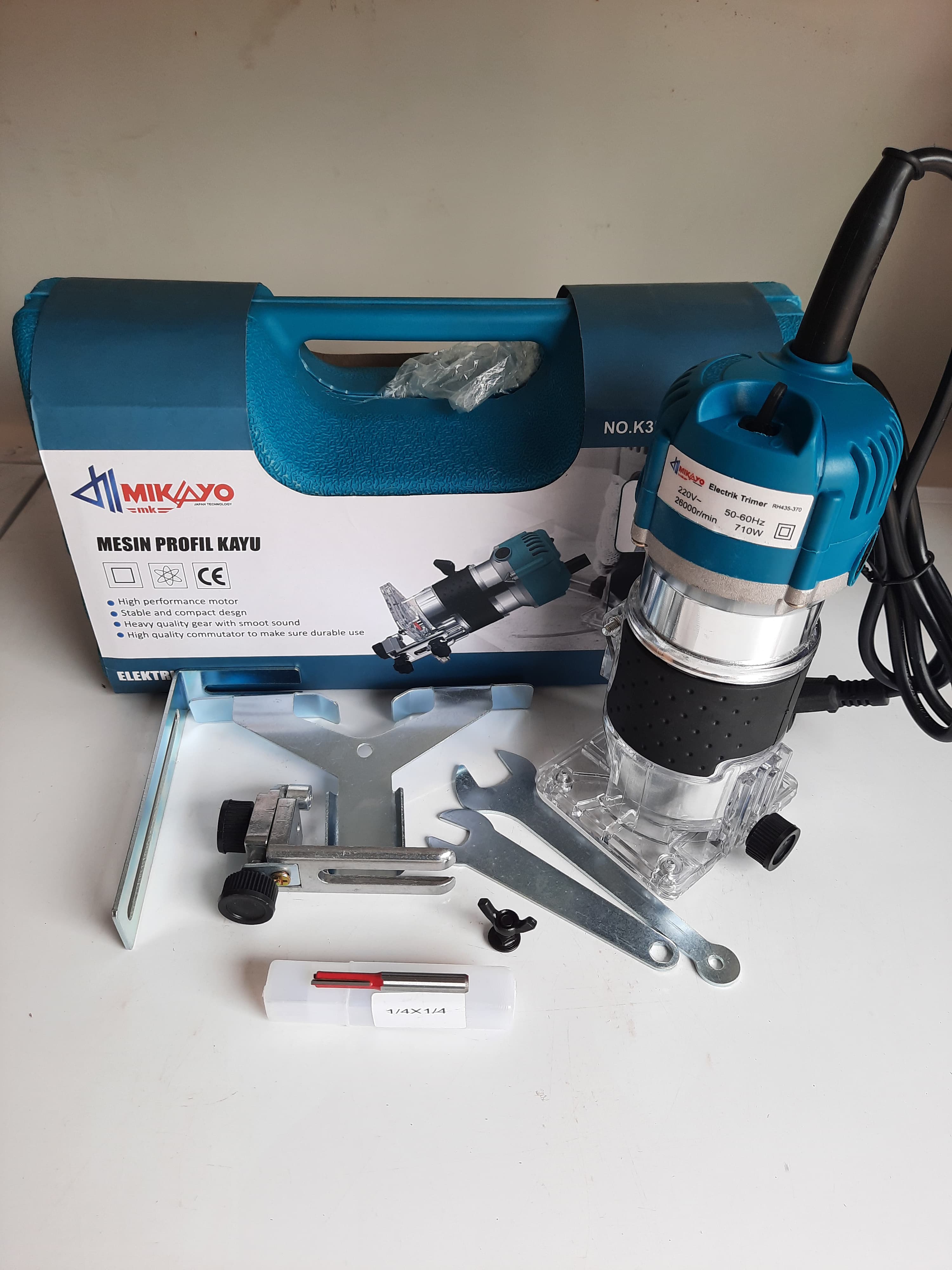 JLD Mesin Profil Kayu Mesin Router 6MM Trimmer mesin Trimmer kayu J3703 ...