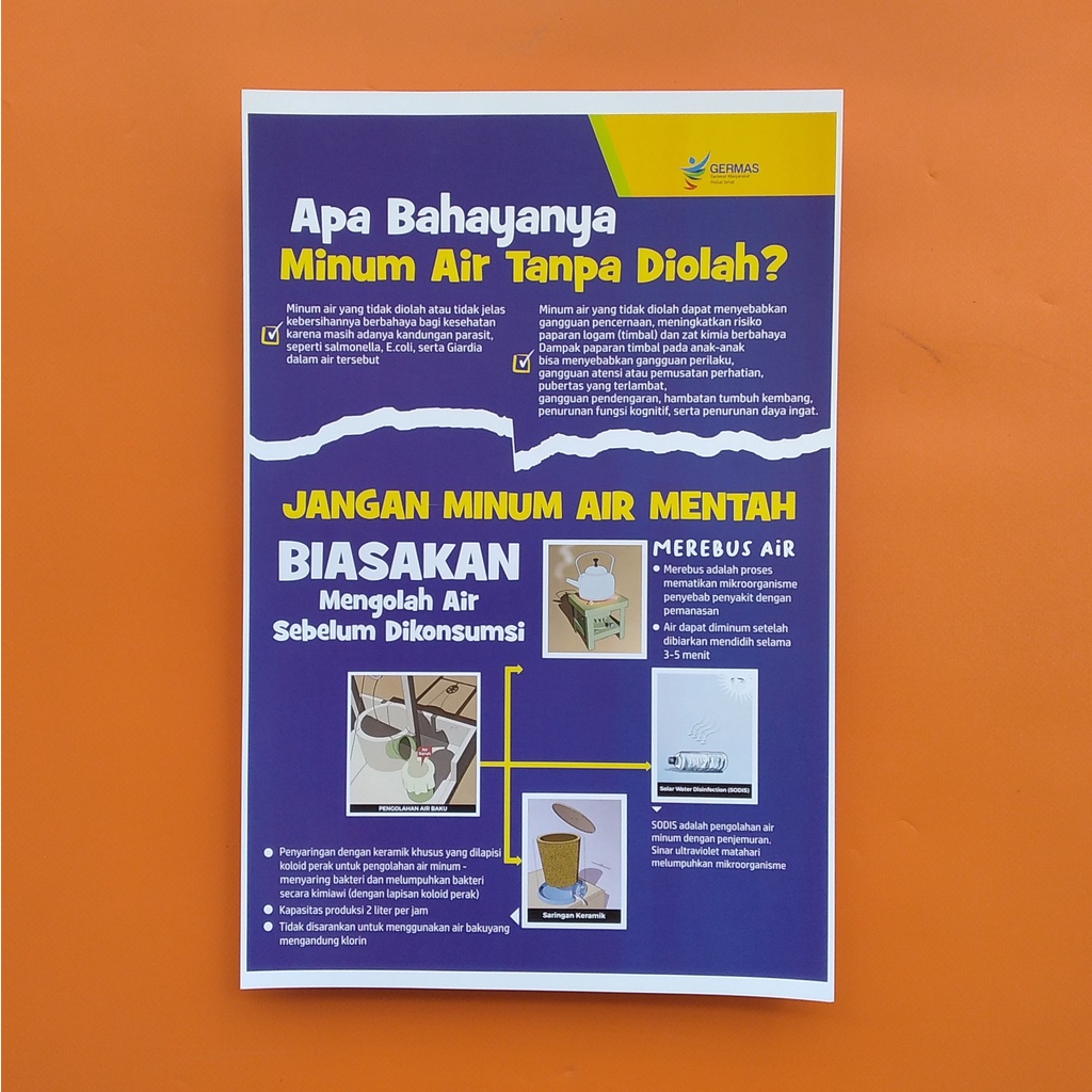 Terbaru! Poster STBM - Poster PAMRT - Poster Pengolahan Air Minum Rumah ...