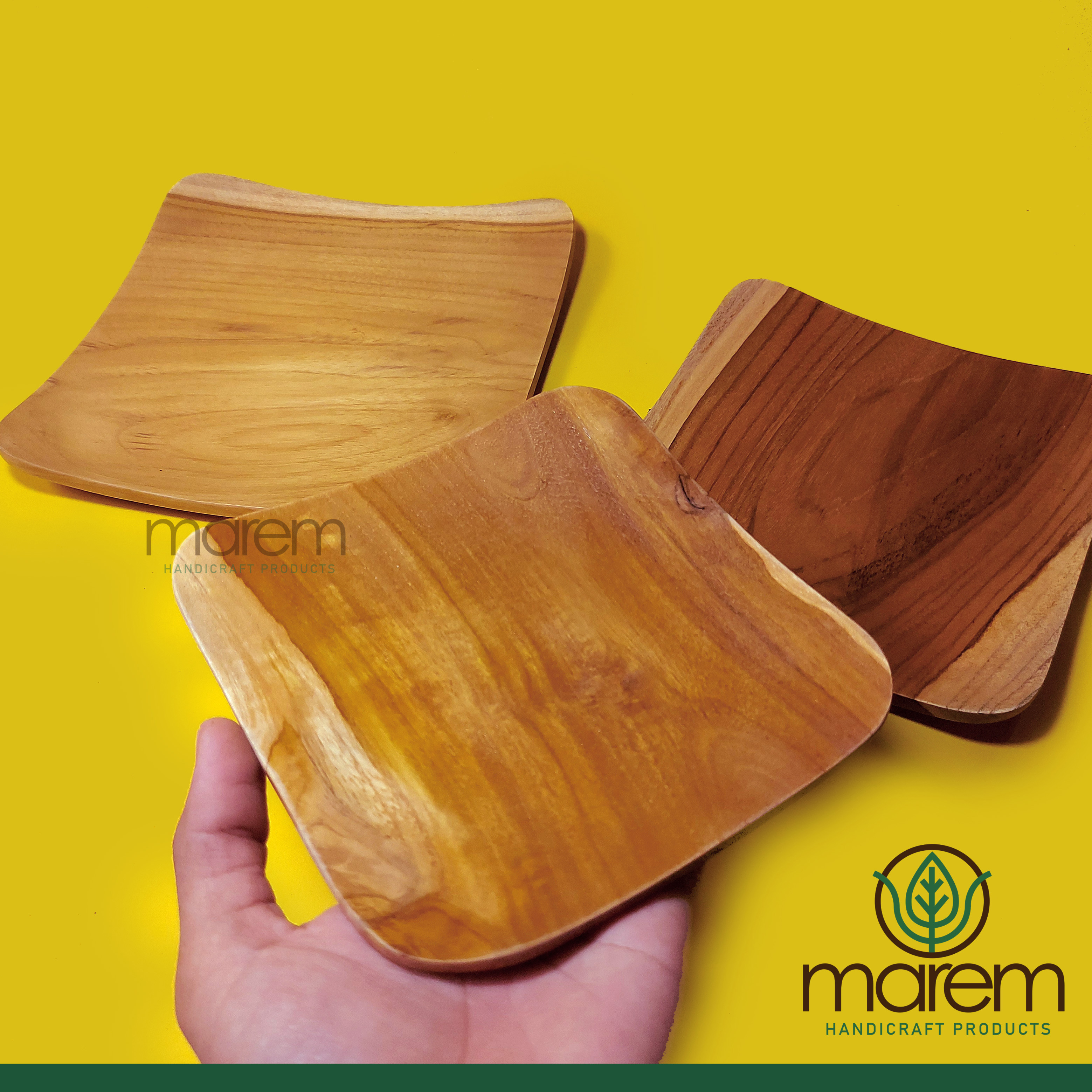 PIRING LEPEK KAYU JATI KOTAK | LEPEK KAYU SNACK TYPE A | Lazada Indonesia