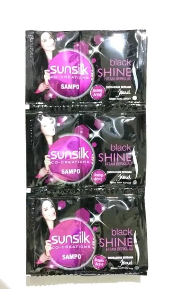 SUNSILK SHAMPOO BLACK SHINE SD SACHET 12X10ML | Lazada Indonesia
