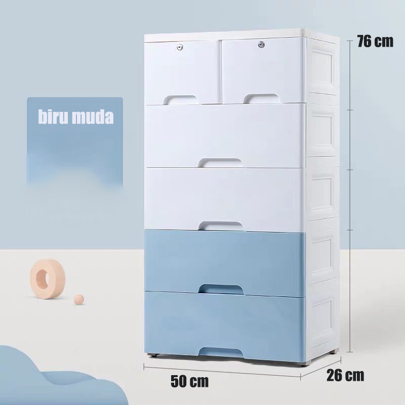 CHIC 50CM Plastic Storage Cabinet Rak Multifungsi Loker Wardrobes ...