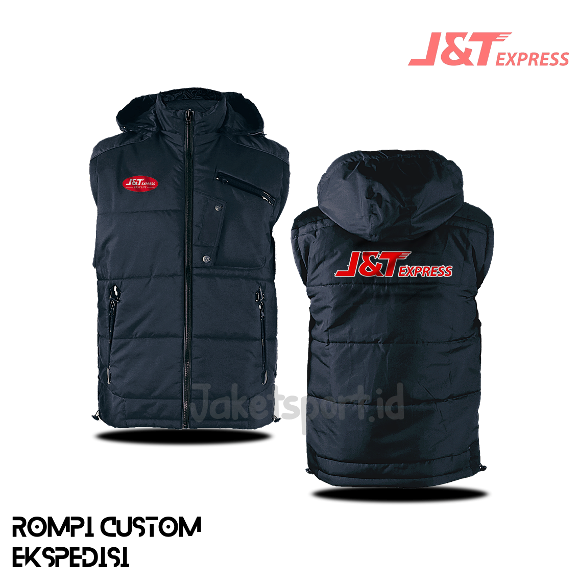 ROMPI JNT EXPRESS CUSTOM / VEST PARASUT TAHAN ANGIN SEMI WF / JAKET ...