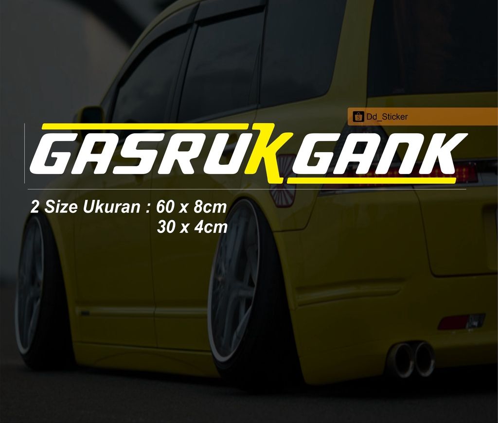 Stiker gasruk gank cutting stiker kaca depan belakang mobil | Lazada Indonesia