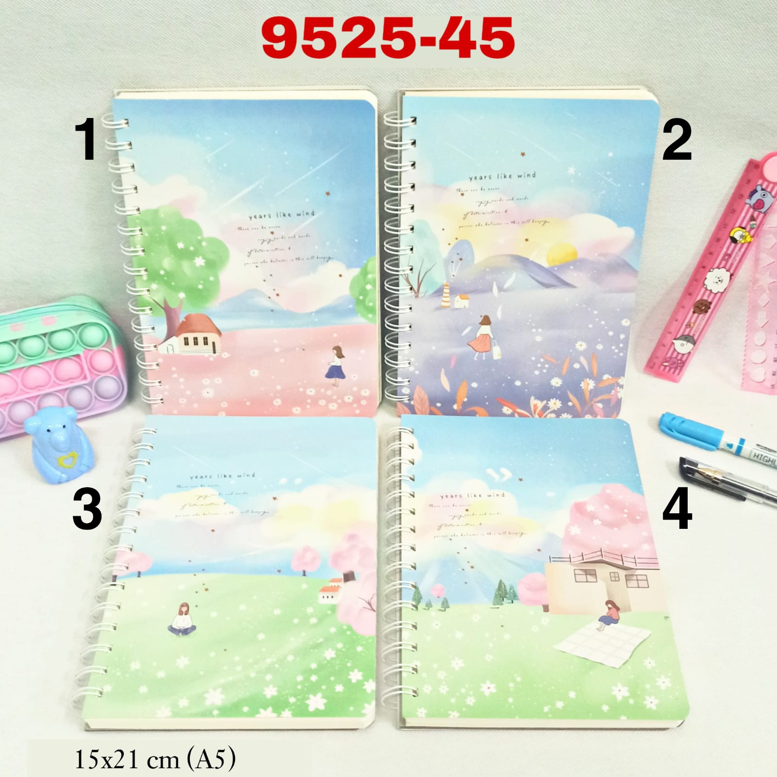 SOS Buku Tulis Spiral A5-70 Cover Plastik/Buku Spiral/Catatan/Note Book ...