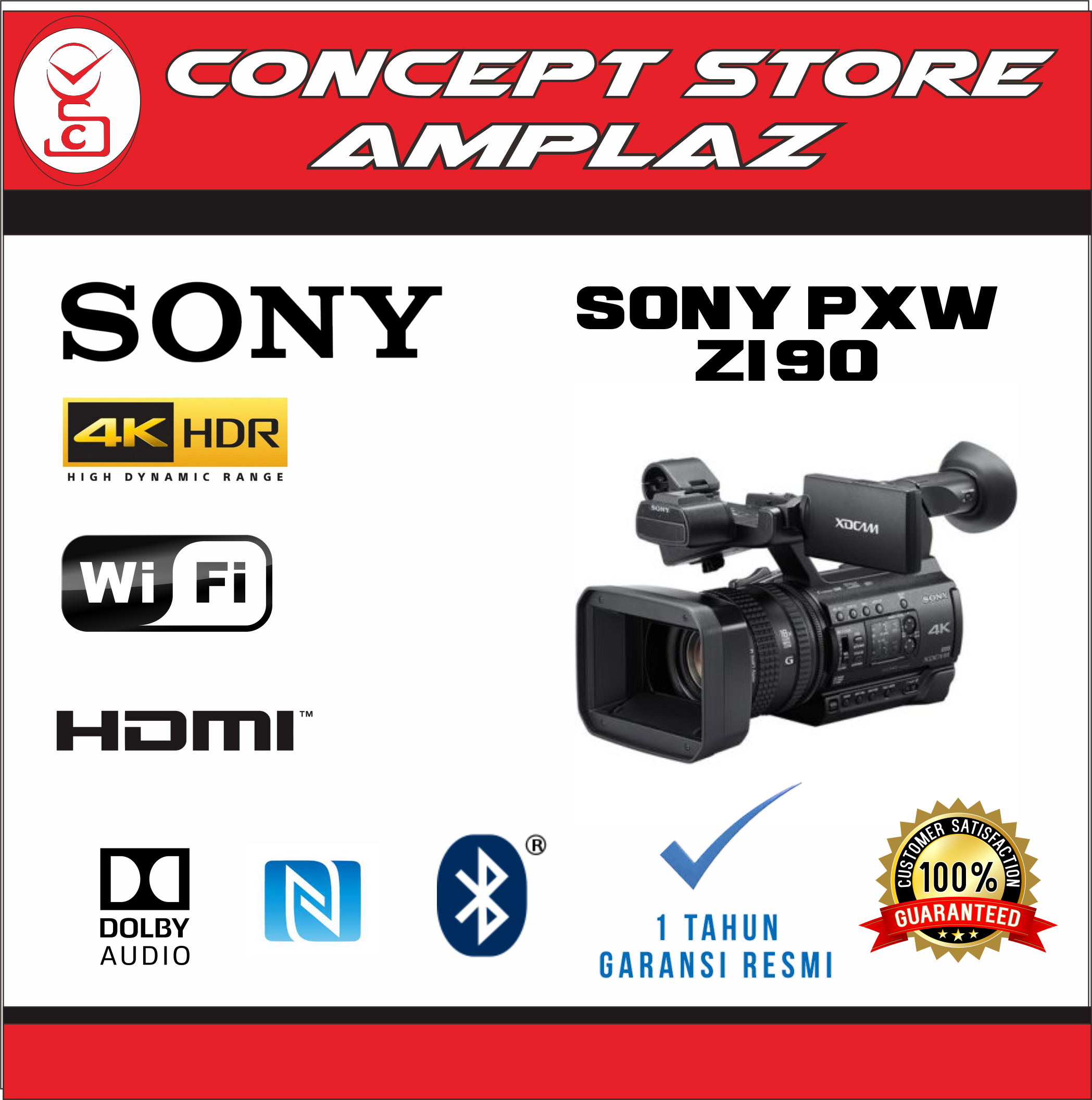 Sony PXW-Z190 4K Camcorder PXW-Z190 . Z 190 Resmi | Lazada Indonesia