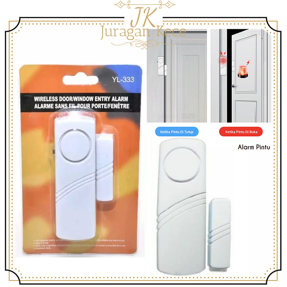 JUKE Alarm Pintu dan Sensor Bel Panjang YL-333 Alarm Rumah Pintu ...