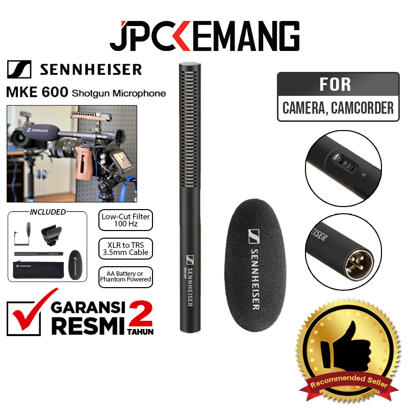 Sennheiser MKE 600 Shotgun Microphone Sennheiser MKE600 Mic JPC KEMANG ...