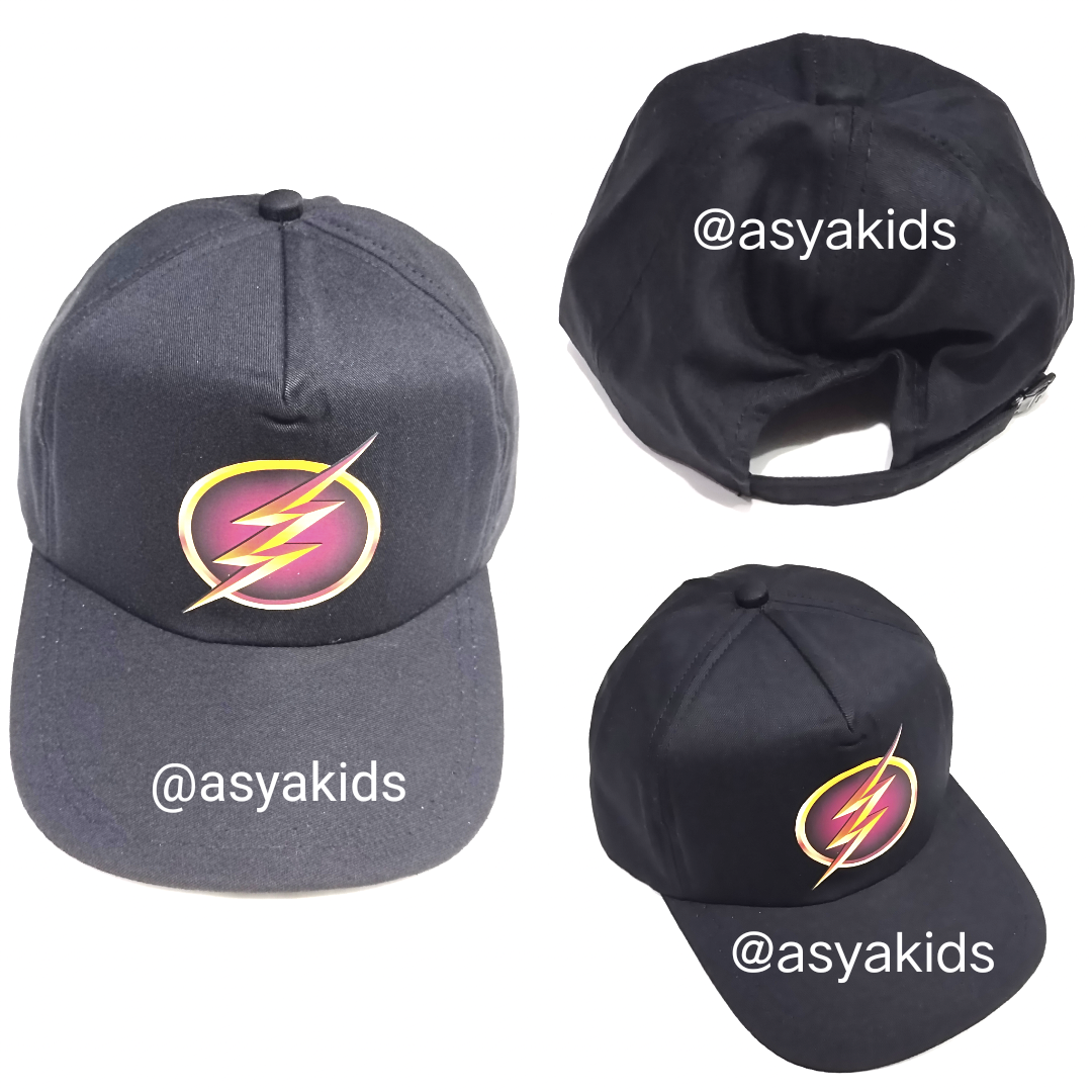 Topi Anak The Flash Sablon 3G Keren/Topi Karakter superhero Flash ...