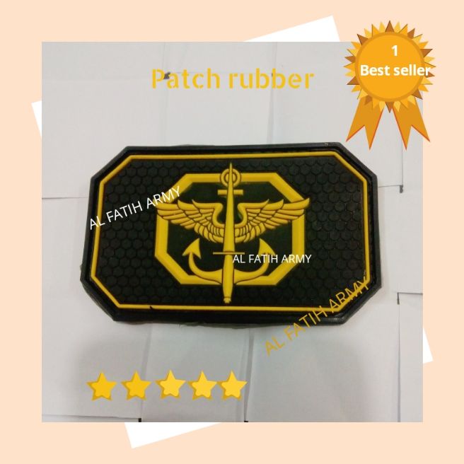 Patch rubber Kopassus pataka komando Velcro Tebal Premium AlFatih Army ...