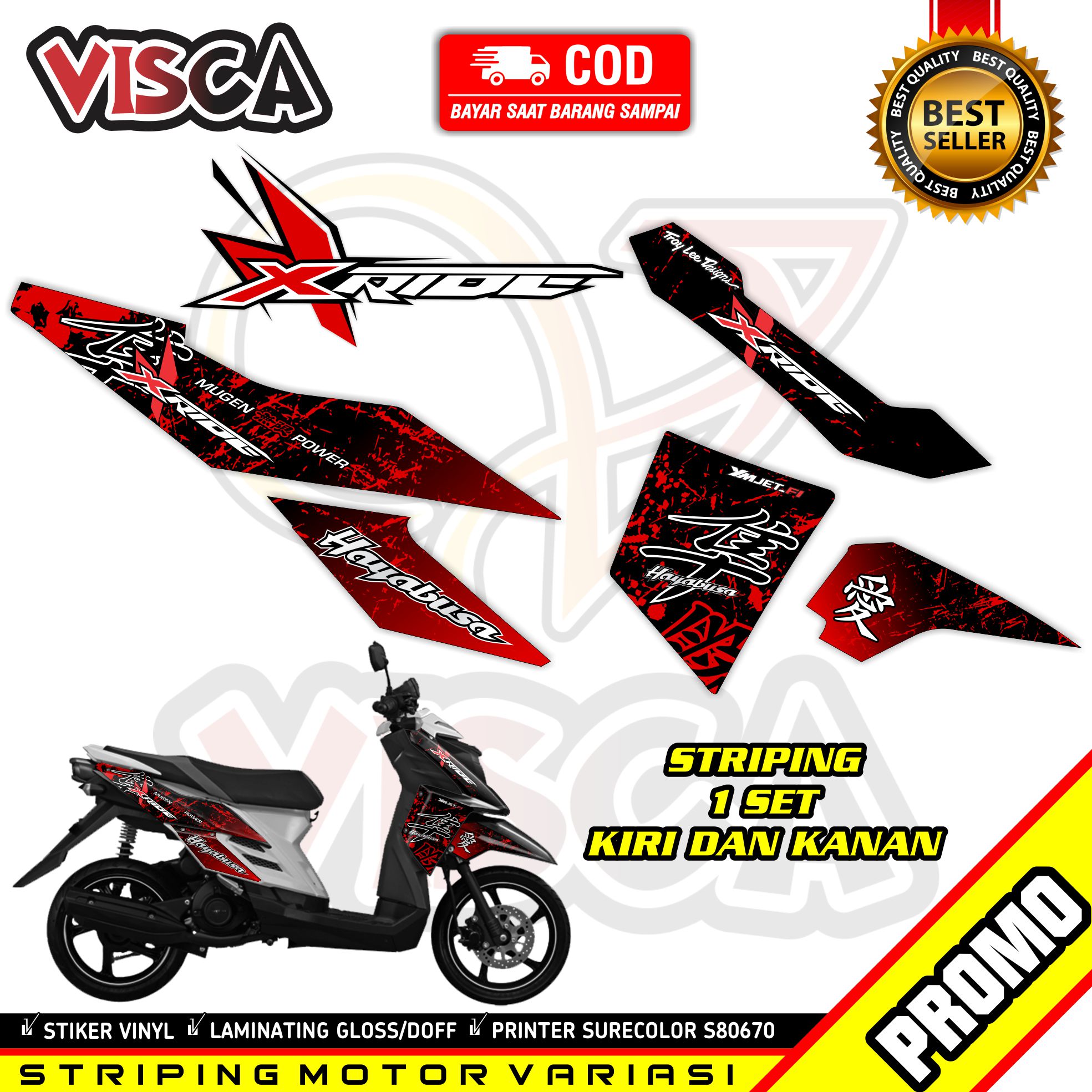 Striping X Ride 115 Variasi - Stiker Motor X-Ride 115 Desain Hayabusa ...