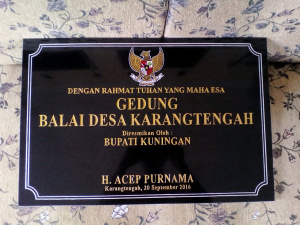 Prasasti Bahan Granit - Plakat Bahan Granit - Plakat Peresmian Gedung ...