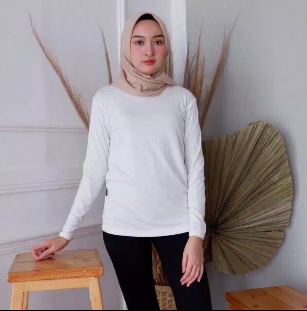 Dalaman / Mangset / kaos spandek /polos /baju hitam dan putih tangan ...