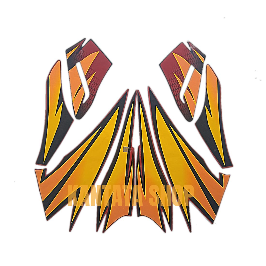STIKER STRIPING LIS LES BODY MOTOR HONDA TIGER 2003 MERAH & STRIPING ...