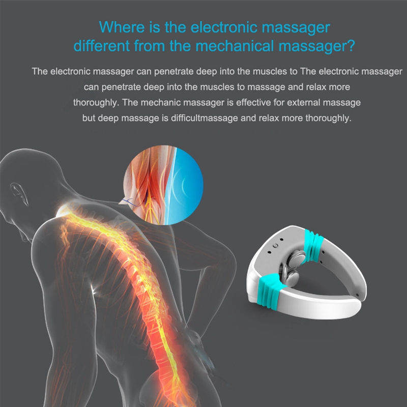 Electric Pulse Acupuncture Neck Massager Health Care Cervical Therapy ...