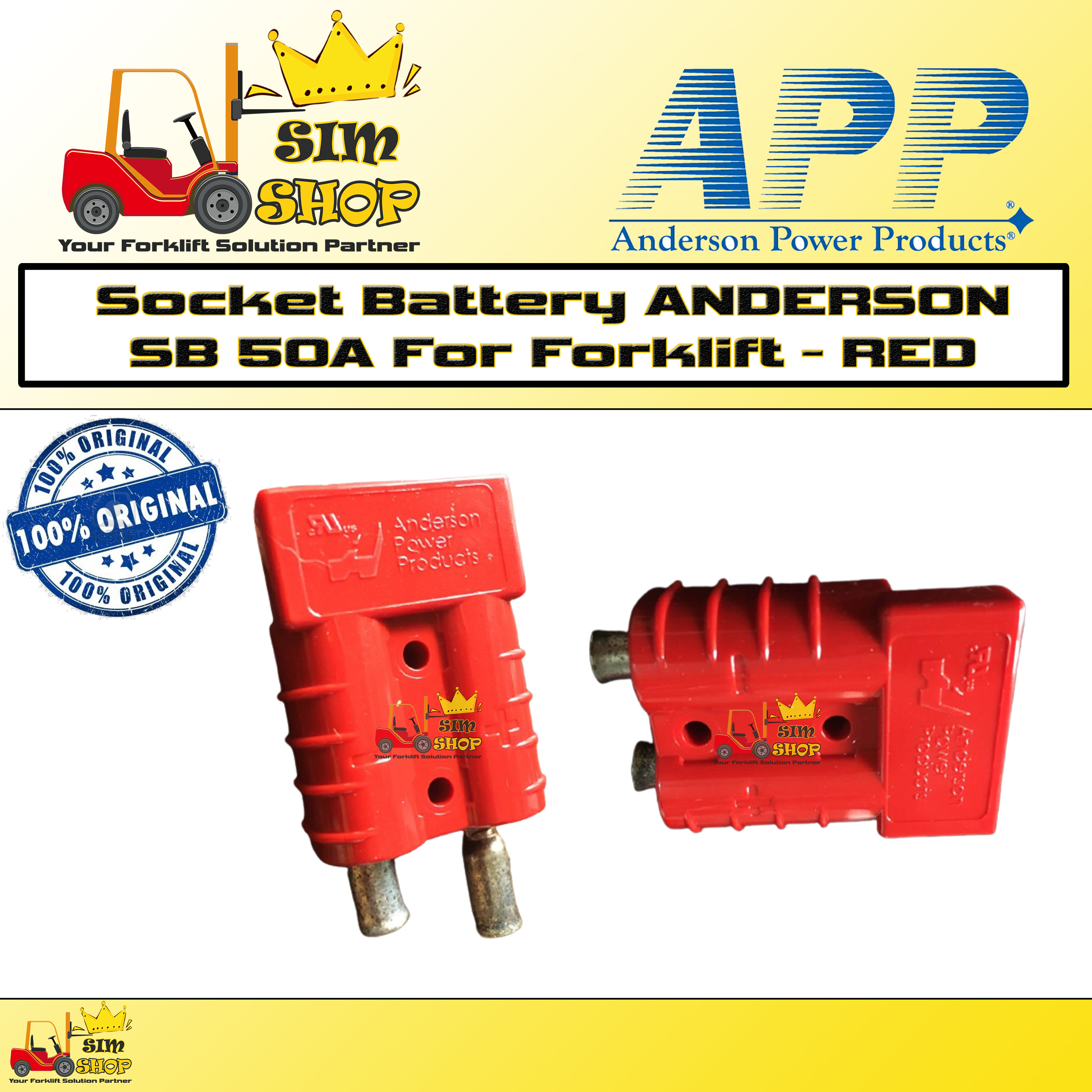 Socket Battery ANDERSON SB50A For Forklift - RED | Lazada Indonesia