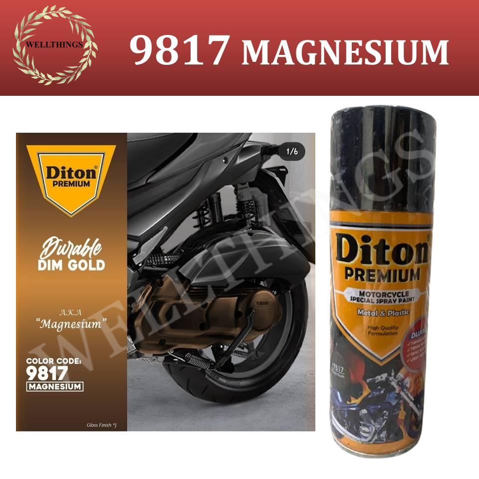 Cat Pilox Diton Premium MAGNESIUM 9817 400cc warna magnesium besi ...