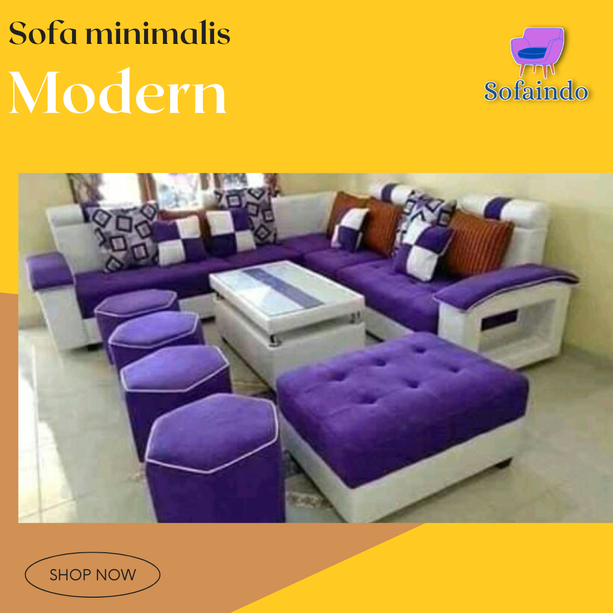 SOFAINDO Sofa minimalis ruang tamu bahan kain beludru | Lazada Indonesia