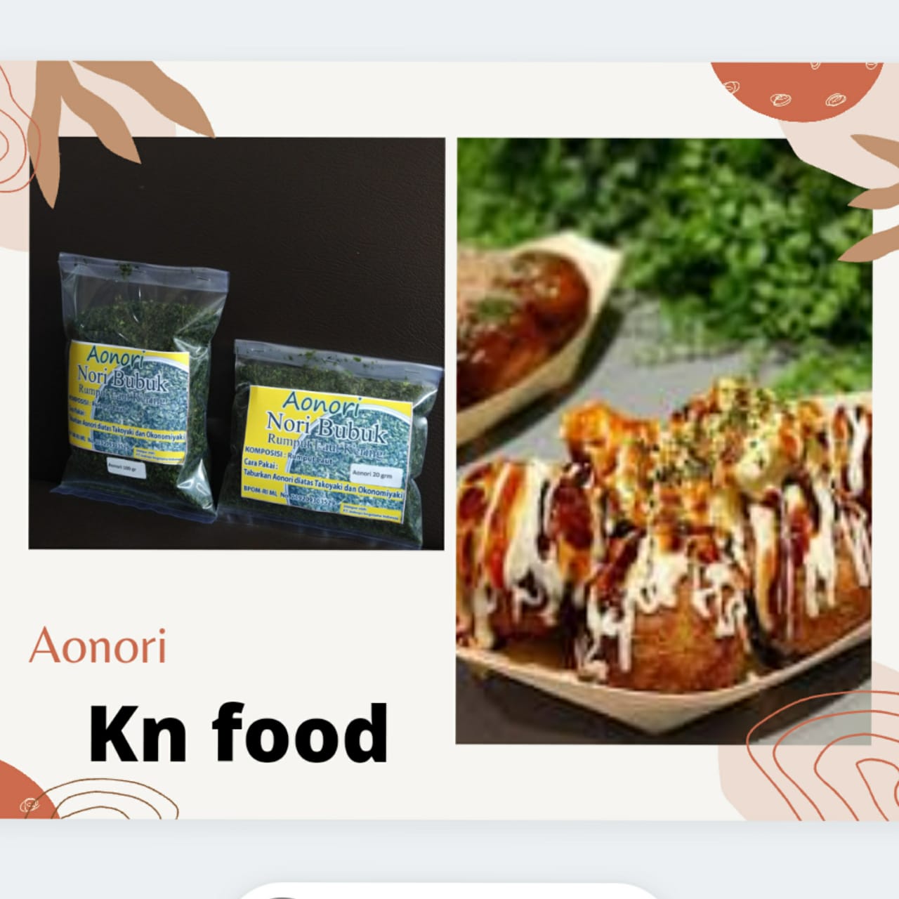 Aonori Taburan Takoyaki 20 Gram - Nori Rumput Laut Bubuk Kasar | Lazada ...