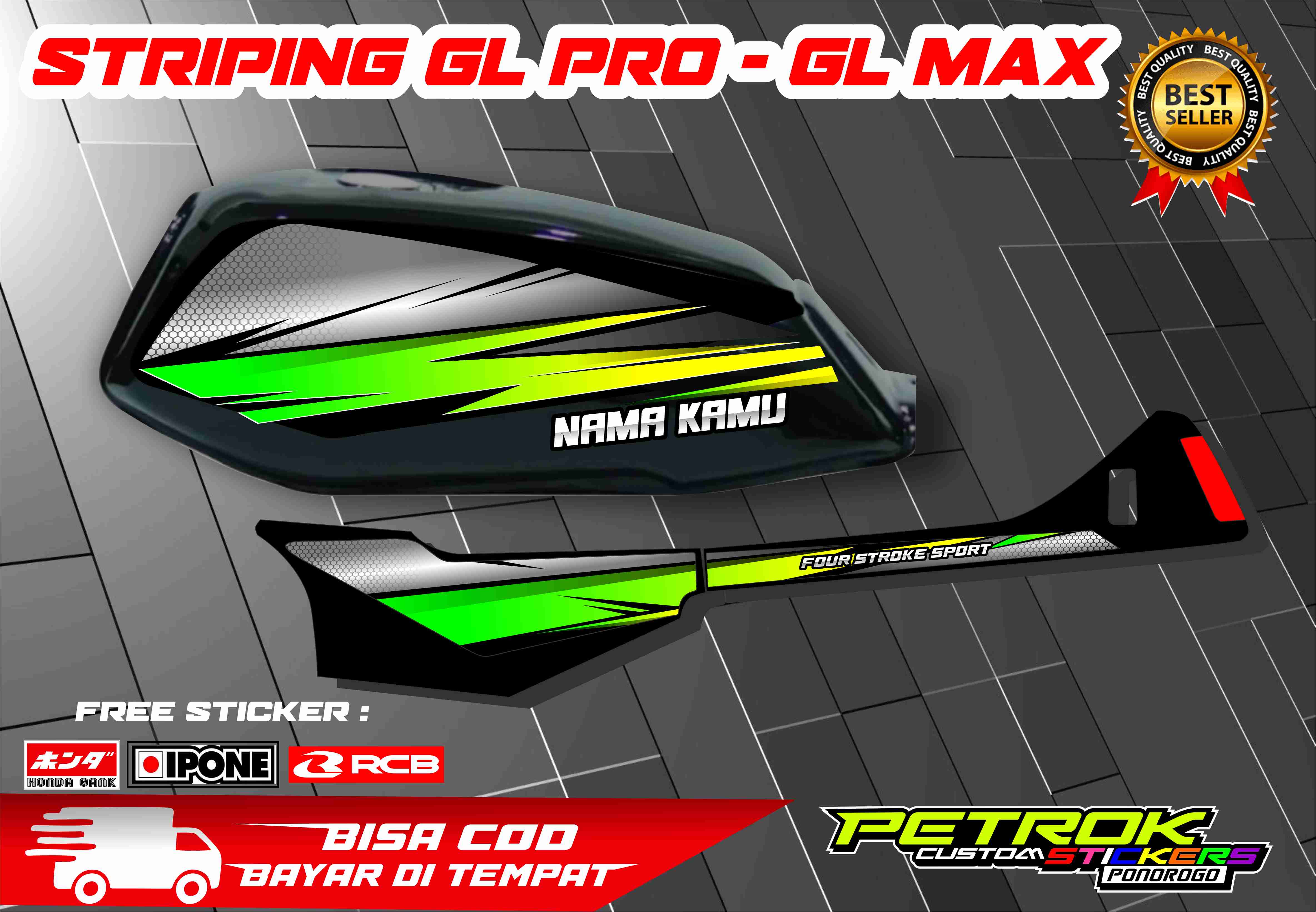 STRIPING VARIASI GL PRO GL MAX CUSTOM NAMA - STRIPING GL HEREX | Lazada ...