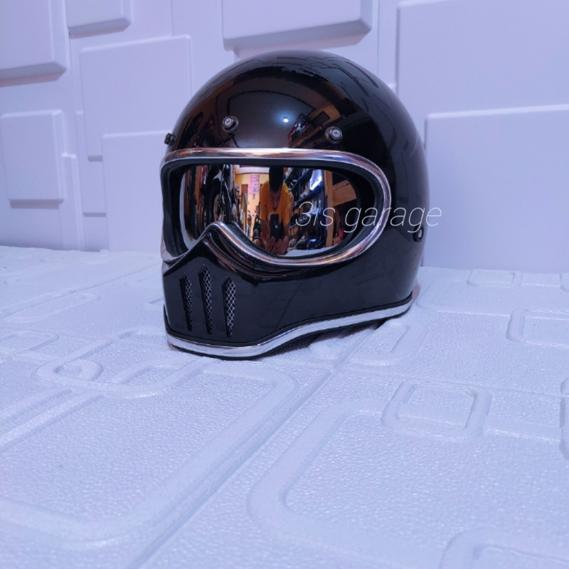 helm custom skull full face retro classis vintage | Lazada Indonesia