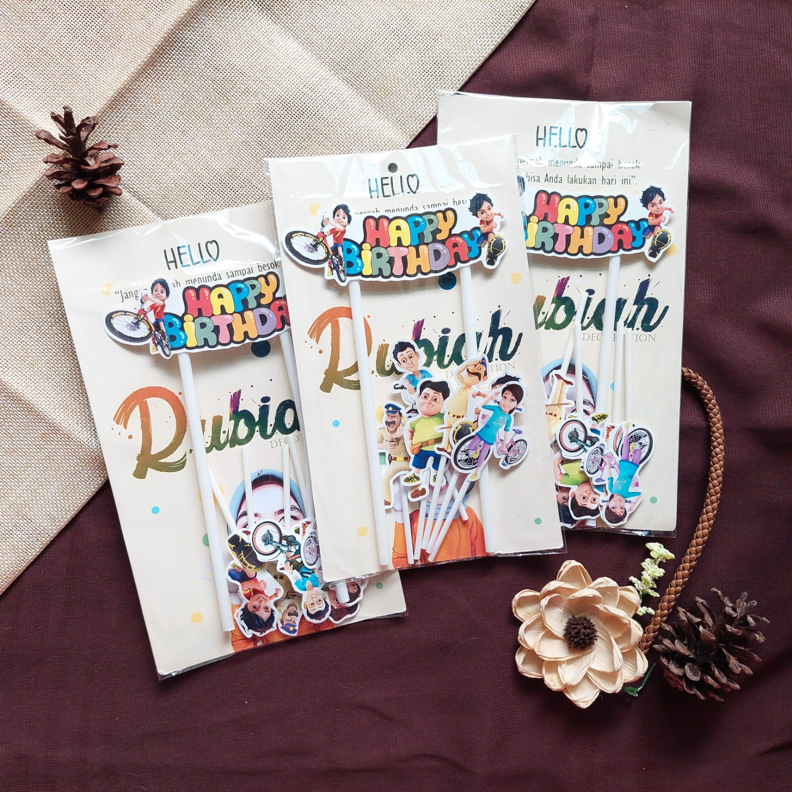 Topper cake Karakter Shiva 1 set Tusukan Kue & Cupcakes / Hiasan Kue ...