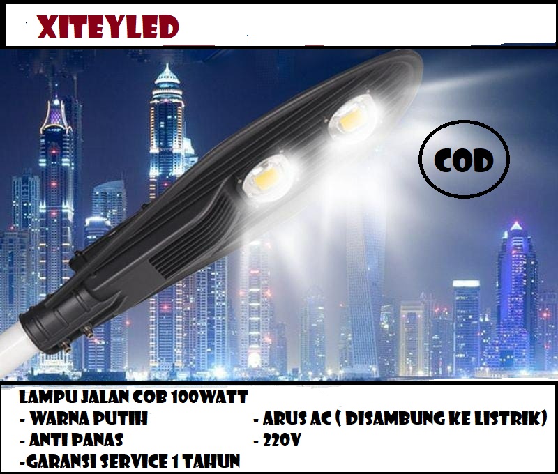 Lampu Jalan Pju Led 100w Cobra 100 Watt Cobra 100 W Cob Putih Lazada