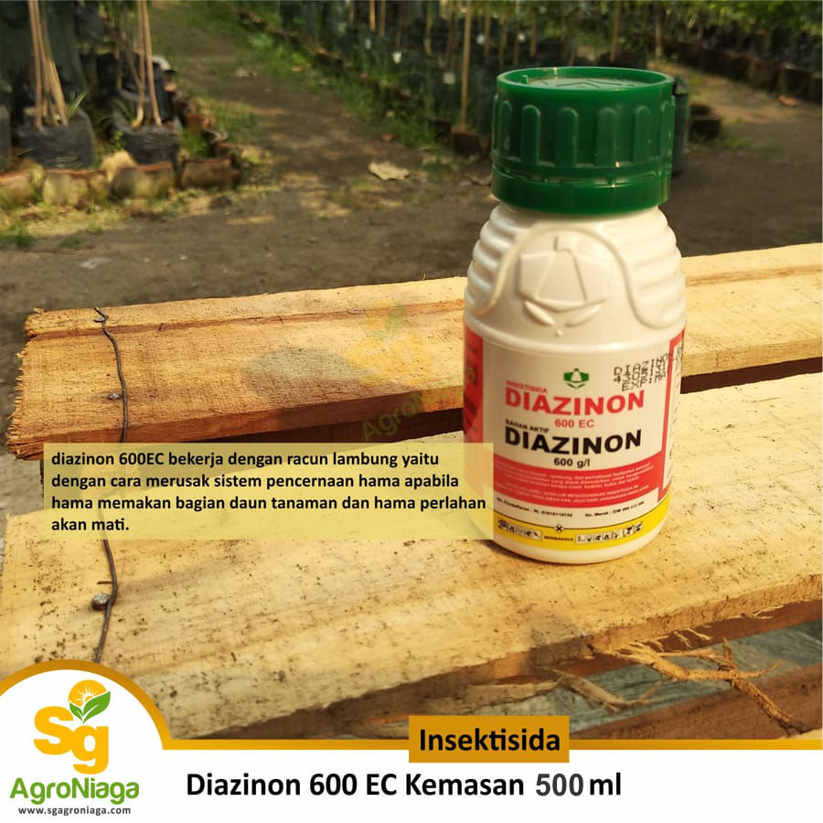 Insektisida Diazinon 600 EC Kemasan 500 ml | Pembasmi Hama Tanaman ...
