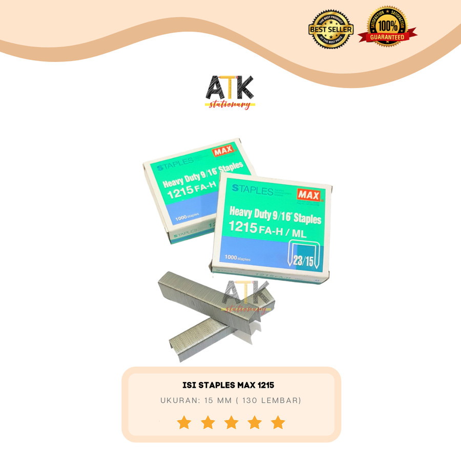 Isi Staples Max 1215 FA-H/ML Heavy Duty atk | Lazada Indonesia