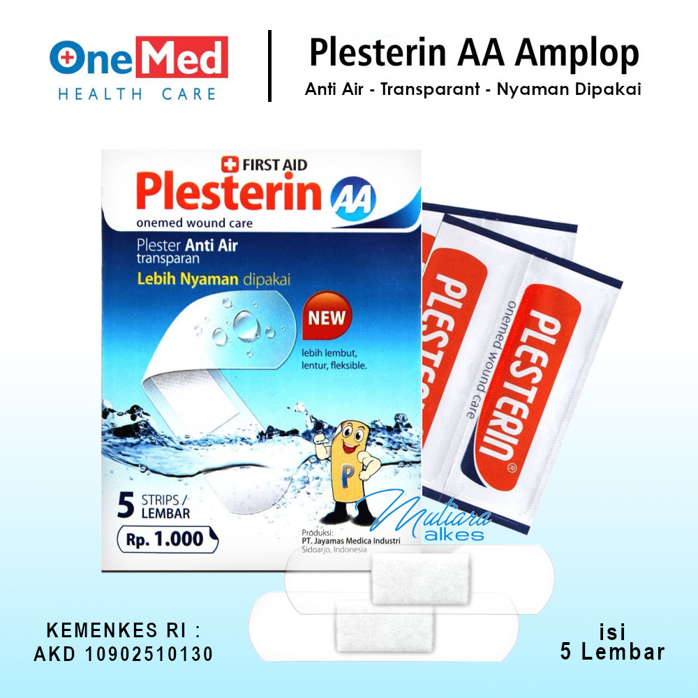 Plesterin First Aid AA OneMed - Amplop isi 5 pcs - Plaster Plester ...