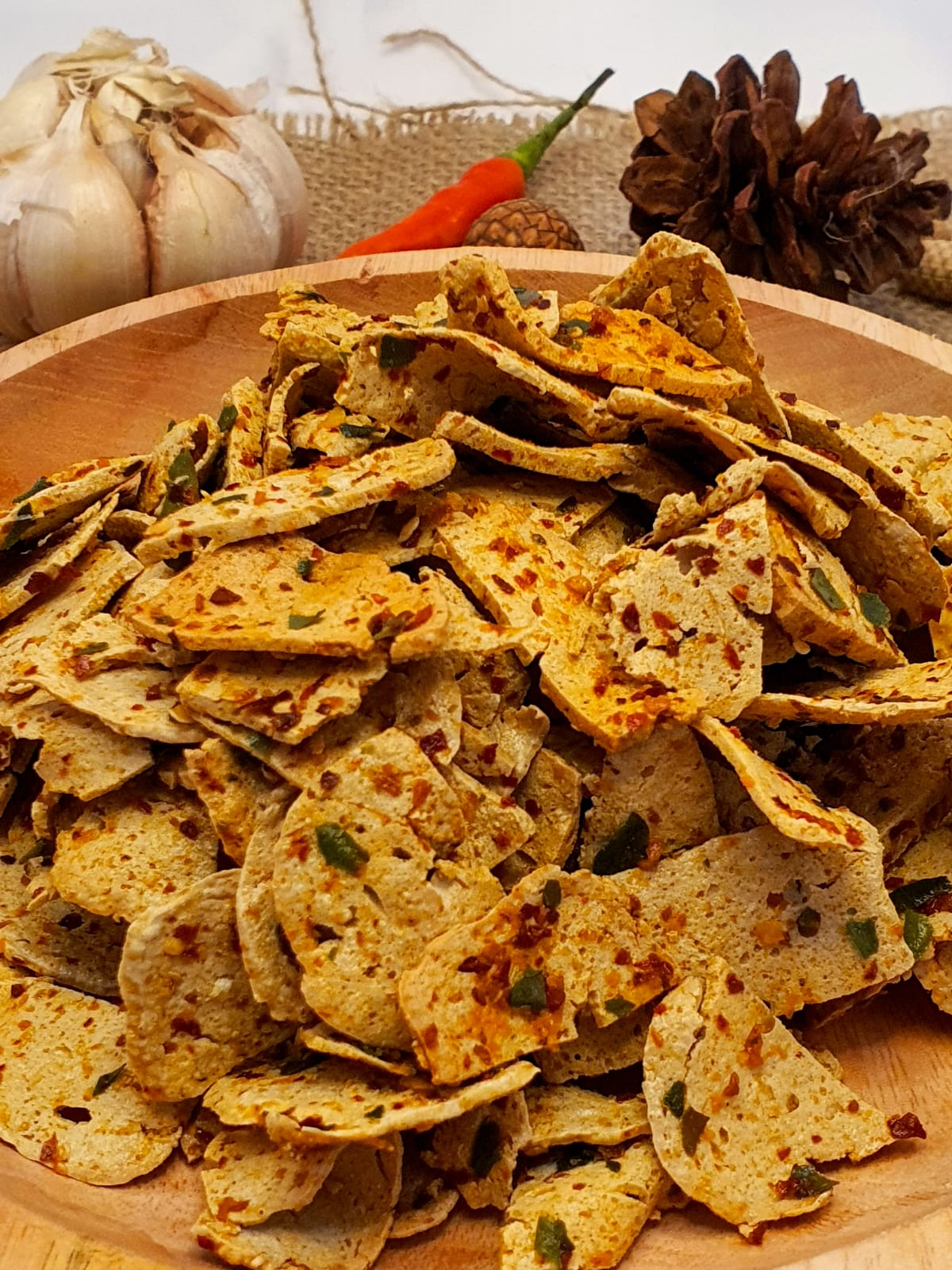 Sinijajan Basreng Bulat Pedas Daun Jeruk dan Asin Daun Jeruk Ukuran 1kg ...