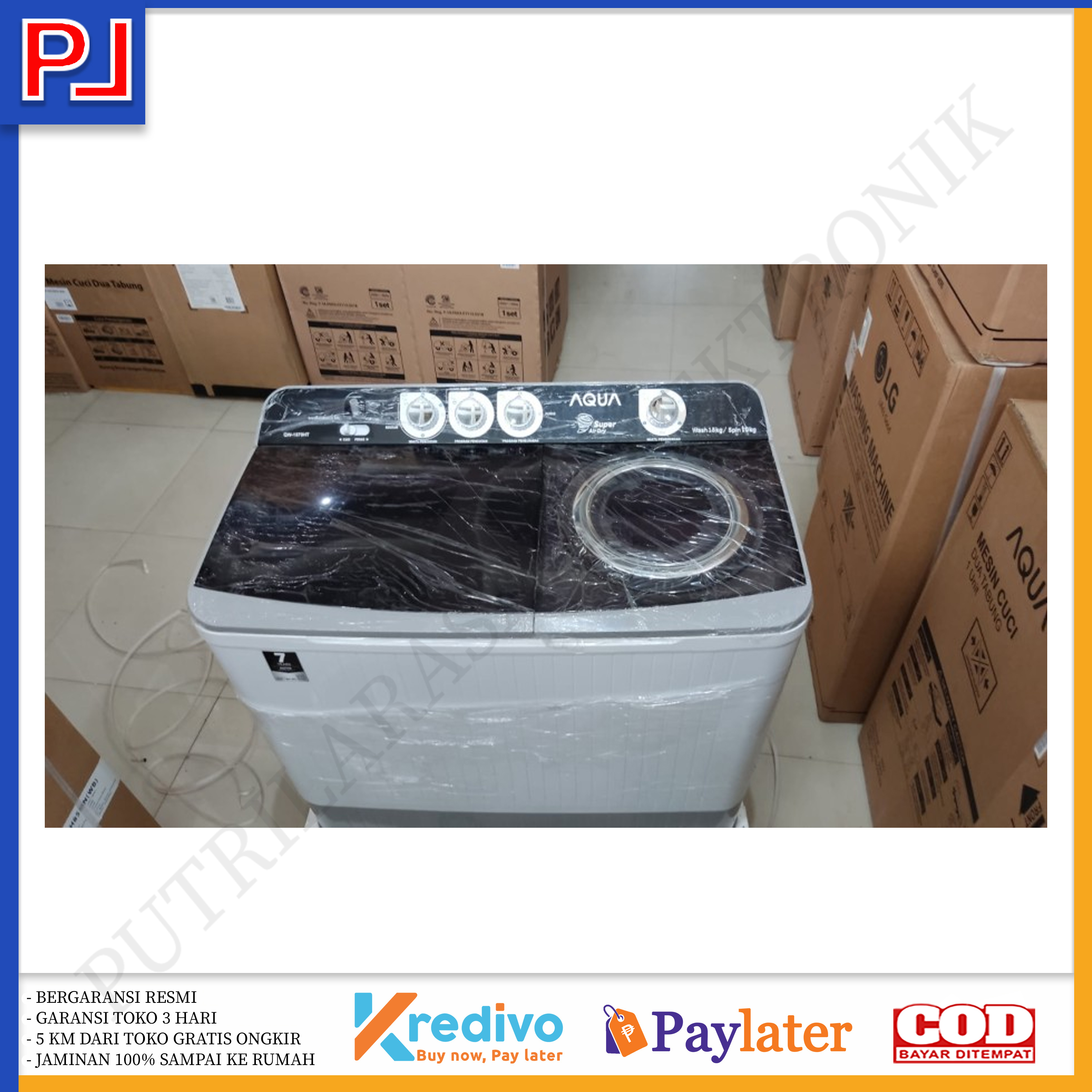 MESIN CUCI AQUA 2 TABUNG KAPASITAS 20KG QW 2070HTKAPASITAS BESAR COCOK ...