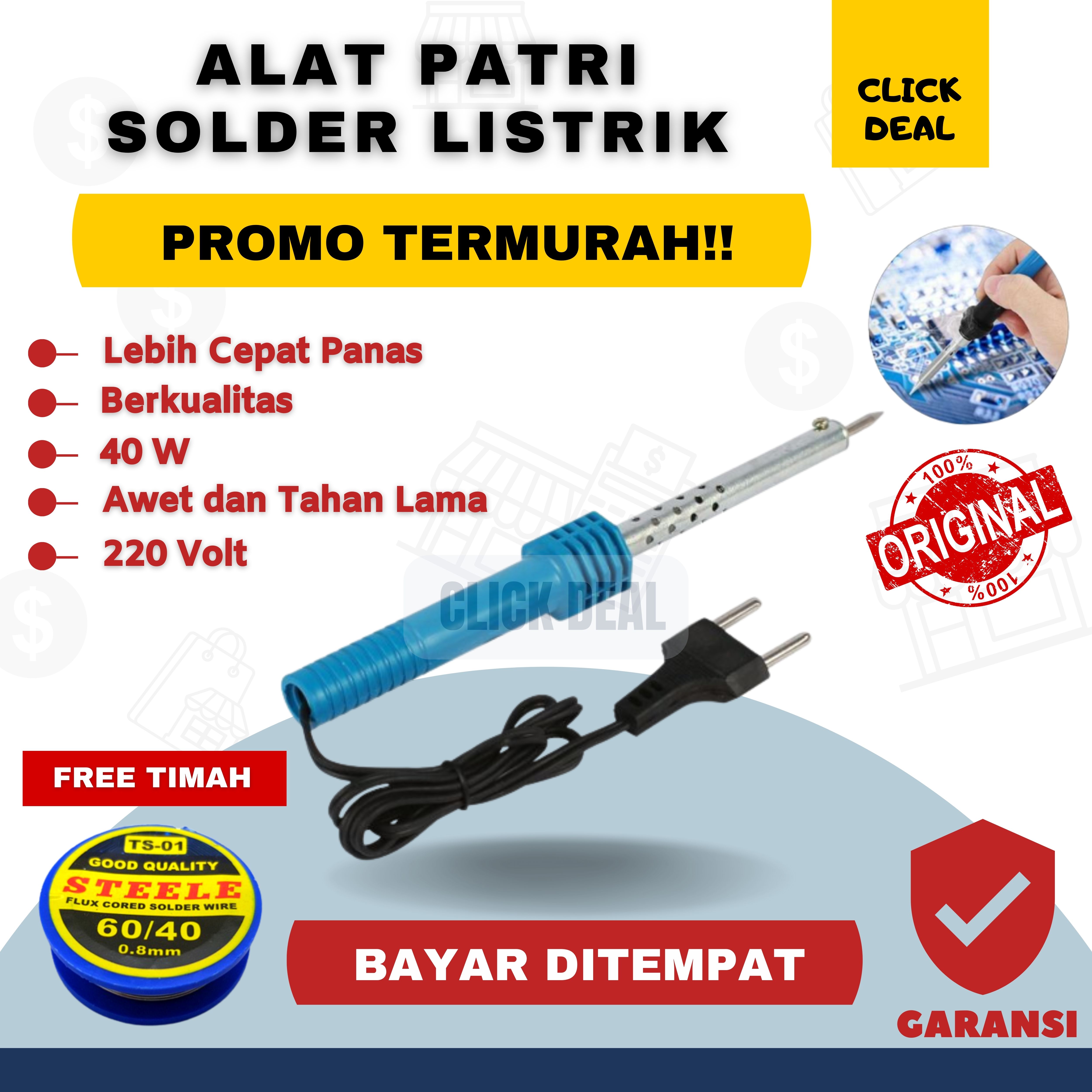 [BEST SELLER] Soldering Listrik 1 Set dan Timah Alat Patri Listrik ...