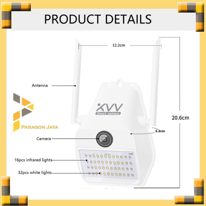 XIAOVV XVV-D7 Flood Light Outdoor Camera 2MP WIFI CCTV | Lazada Indonesia