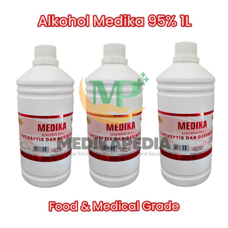Alkohol Medika 95% 1L Antiseptik / Alcohol Medica Food & Medical Grade ...