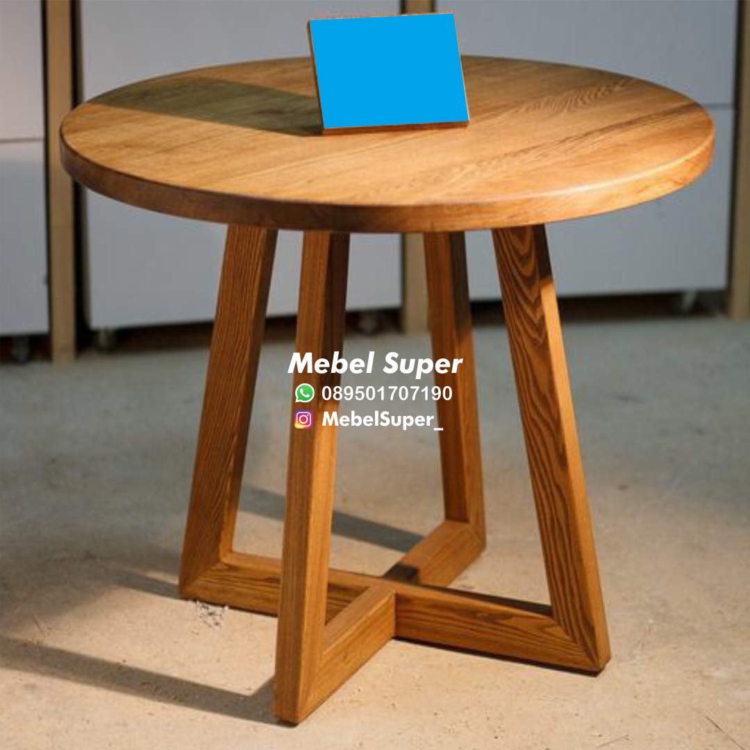 Meja Teras Meja Kopi Meja Hias Kayu Jati Minimalis | Lazada Indonesia