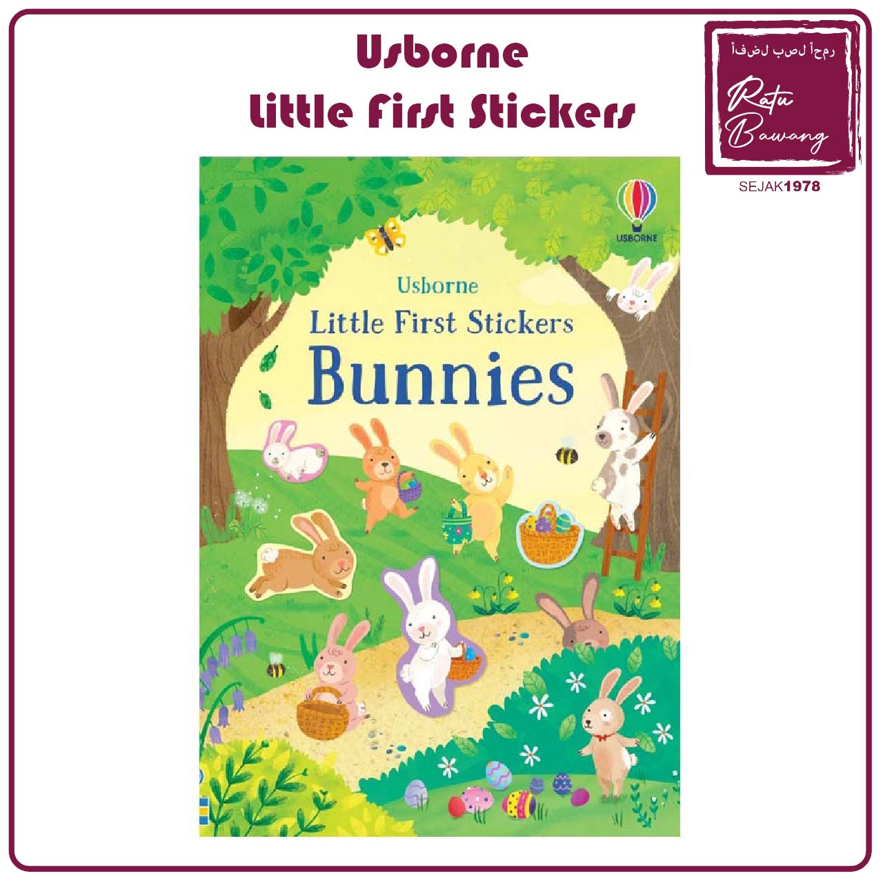Usborne little first sticker stickers book Buku Stiker ketrampilan anak ...