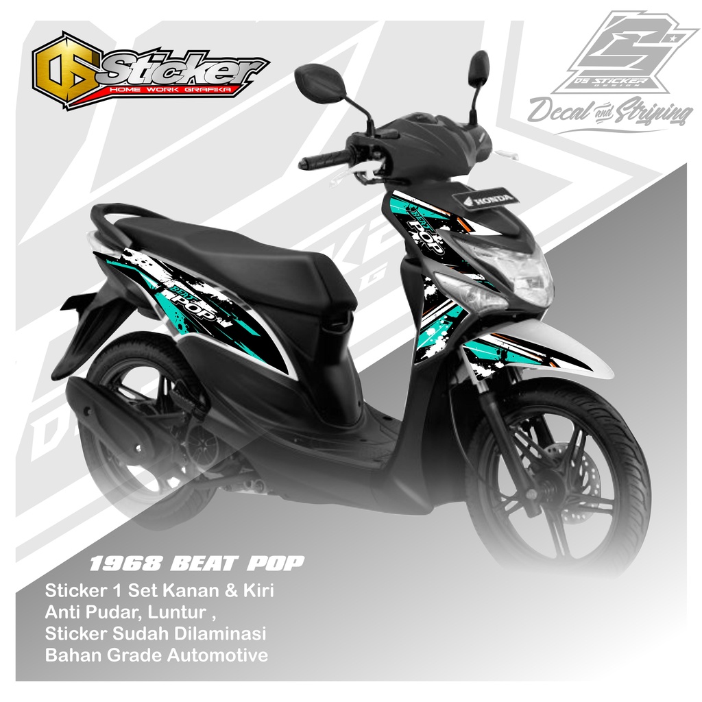 1968 Sticker Striping Motor HONDA BEAT POP List Variasi Desain Bercak ...