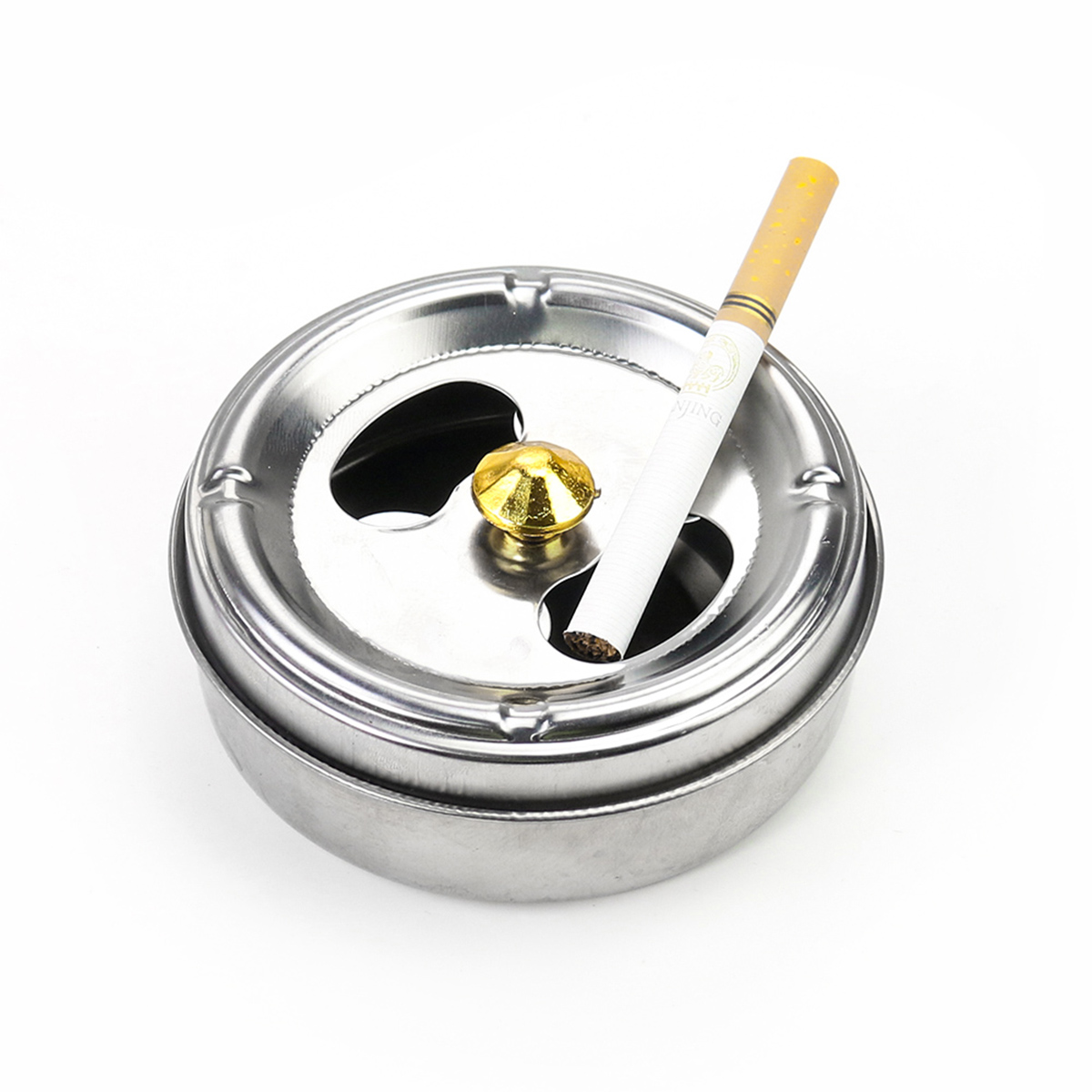 Asbak Rokok Putar Dengan Tutup Stainless Portable | Lazada Indonesia