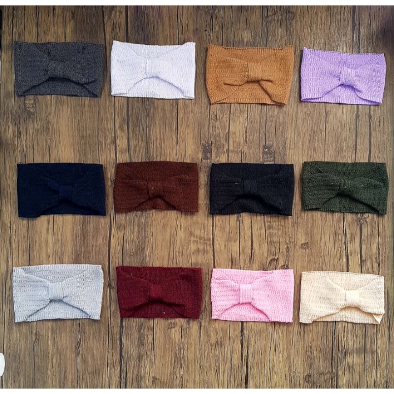 (PREMIUM) BANDANA BANDO CIPUT PITA RAJUT POLOS/HEADBAND RAMBUT DAN ...