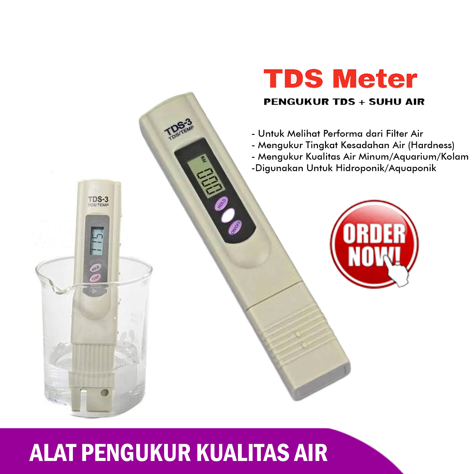 Alat Ukur TDS dan PH Meter Digital - TDS PPM Meter Hidroponik Alat Ukur ...