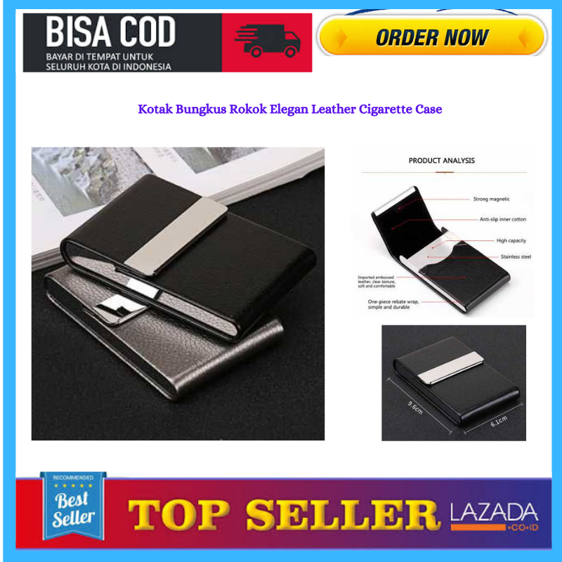 Kotak Rokok Elegan Leather Cigarette Case / Kotak Tempat Rokok Unik ...